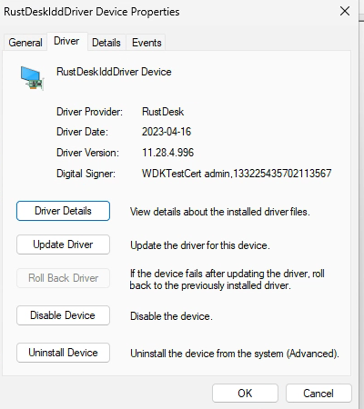 RustDeskIddDriver not installed automatically （failed to install driver sometimes) · Issue #4597 ...