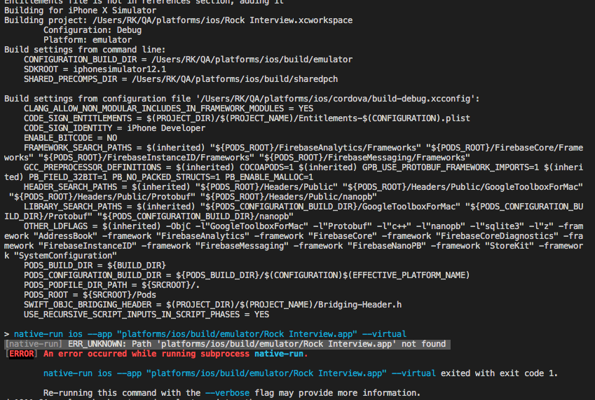 ERR_UNKNOWN: Path 'platforms/ios/build/emulator/myapp.app' not found · Issue #41 · ionic-team ...