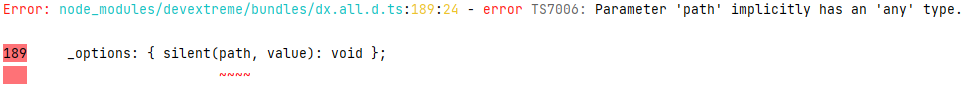 Compiling Error: Typescript: TS7006: Parameter 'path/value' implicitly has an 'any' type · Issue ...