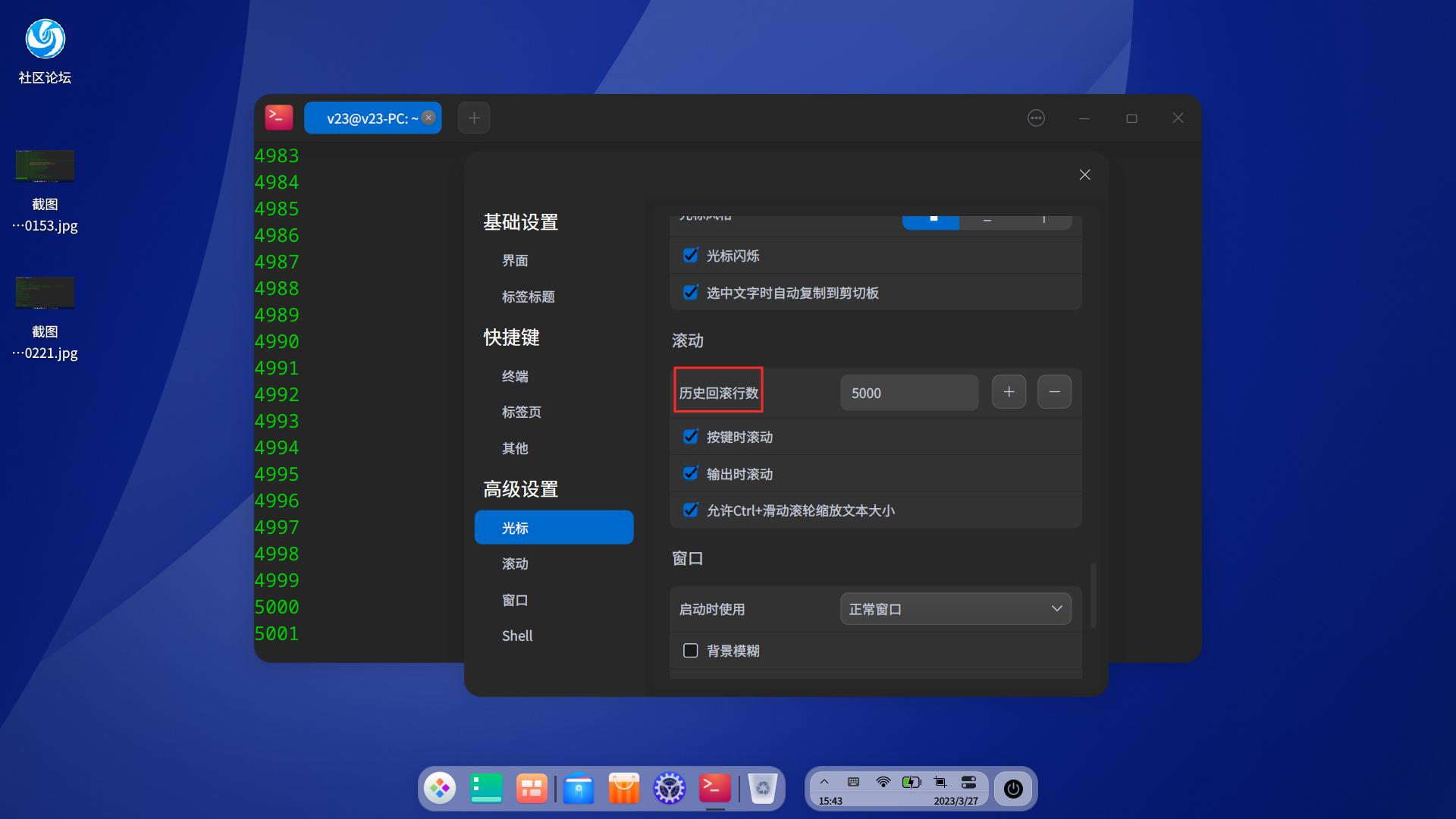 【deepin_V23_beta】【一般】【有空】【集成测试】【终端】设置中命名“历史记录行数”会引起歧义 · Issue #3919 · linuxdeepin/developer ...