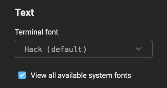Settings "font" list does not show all fonts · Issue #3715 · warpdotdev/Warp · GitHub