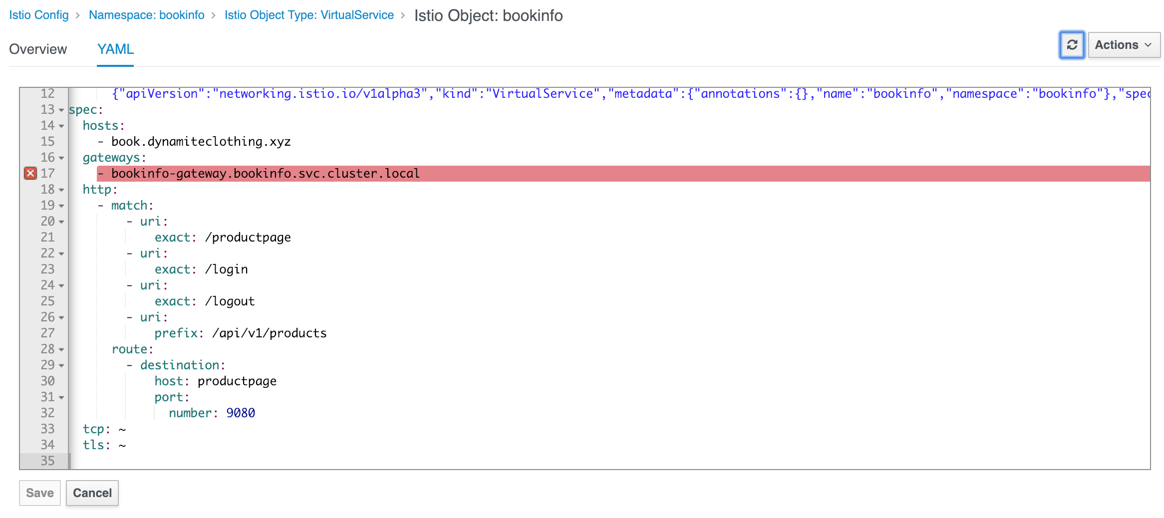 Why my istio configuration below gets warning and error? · Issue #800 ...