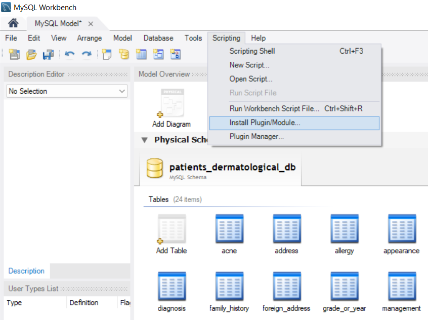 GitHub - SkinTalkPH/HTMLSchemaReport: A Python script plugin for MySQL Workbench 8.x CE to ...