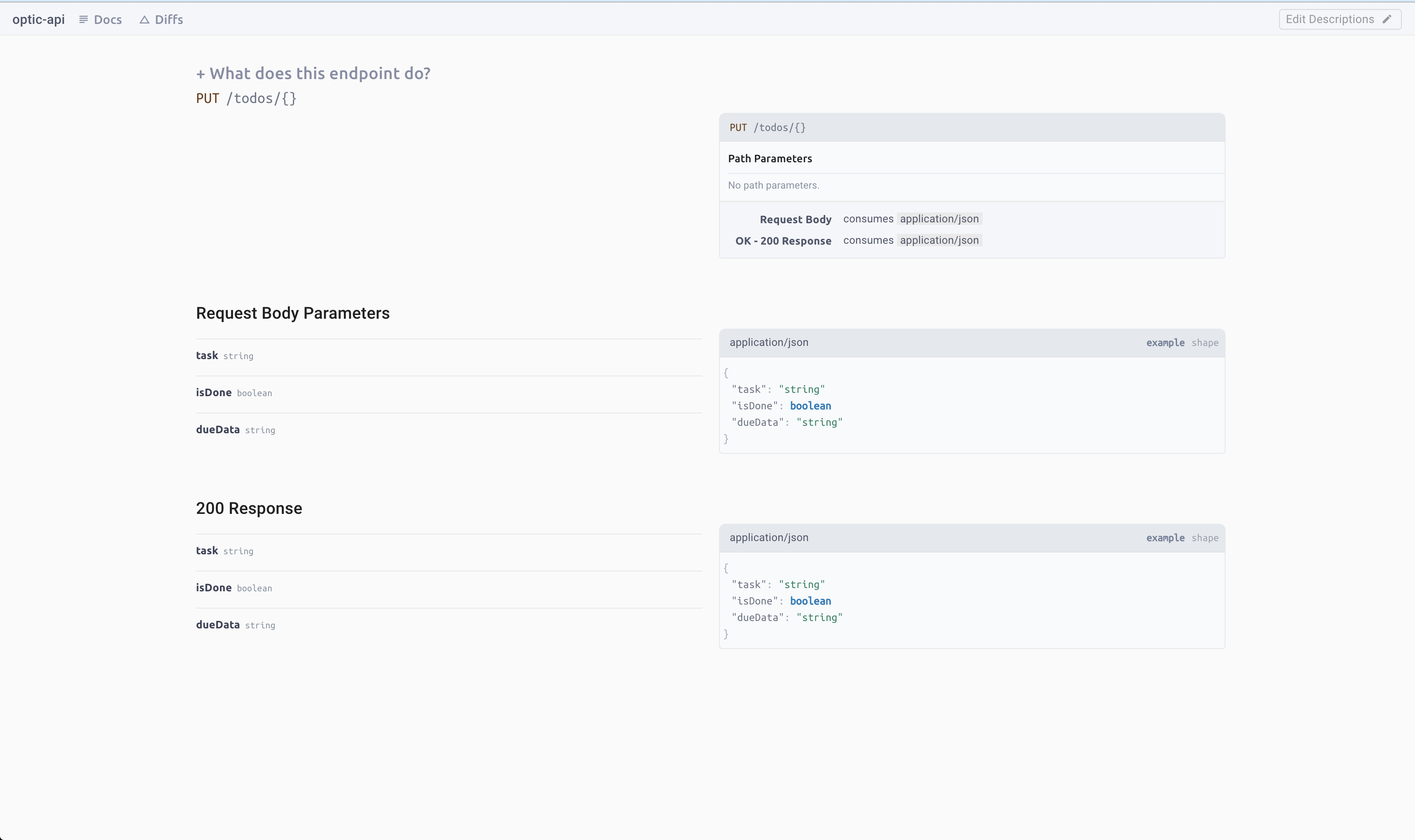 Crash on accessing full documentation on certain endpoint · Issue #672 · opticdev/optic · GitHub
