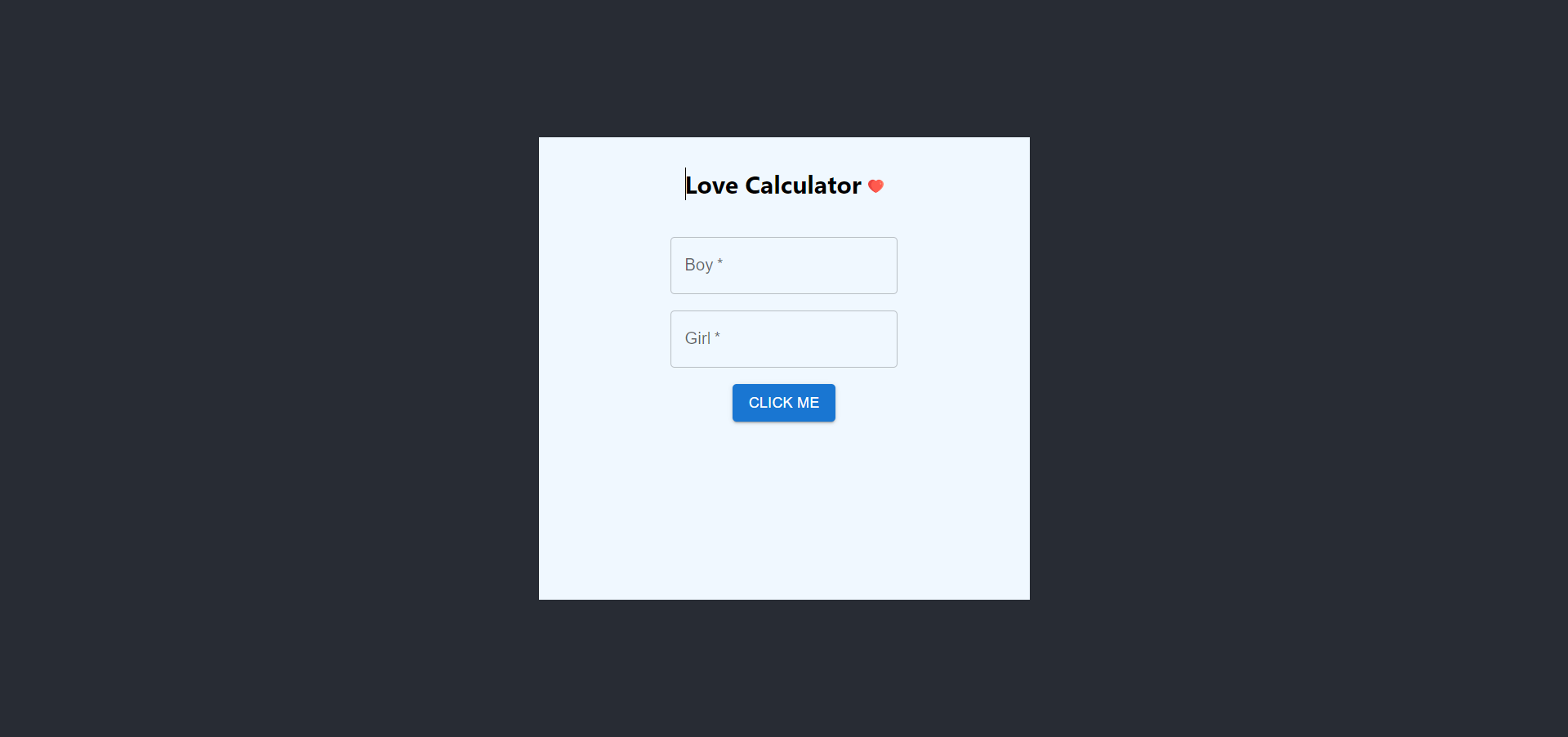 GitHub - shivrajkhetri7/LoveCal: Love calculator