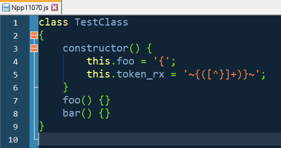 Function List Breaks with Unmatched Curly Brackets inside Strings · Issue #11070 · notepad-plus ...