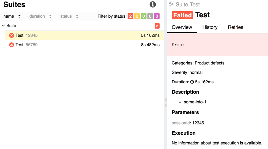 Ability To Specify Which Parameters Should Participate In Determining The Identity Of The Test