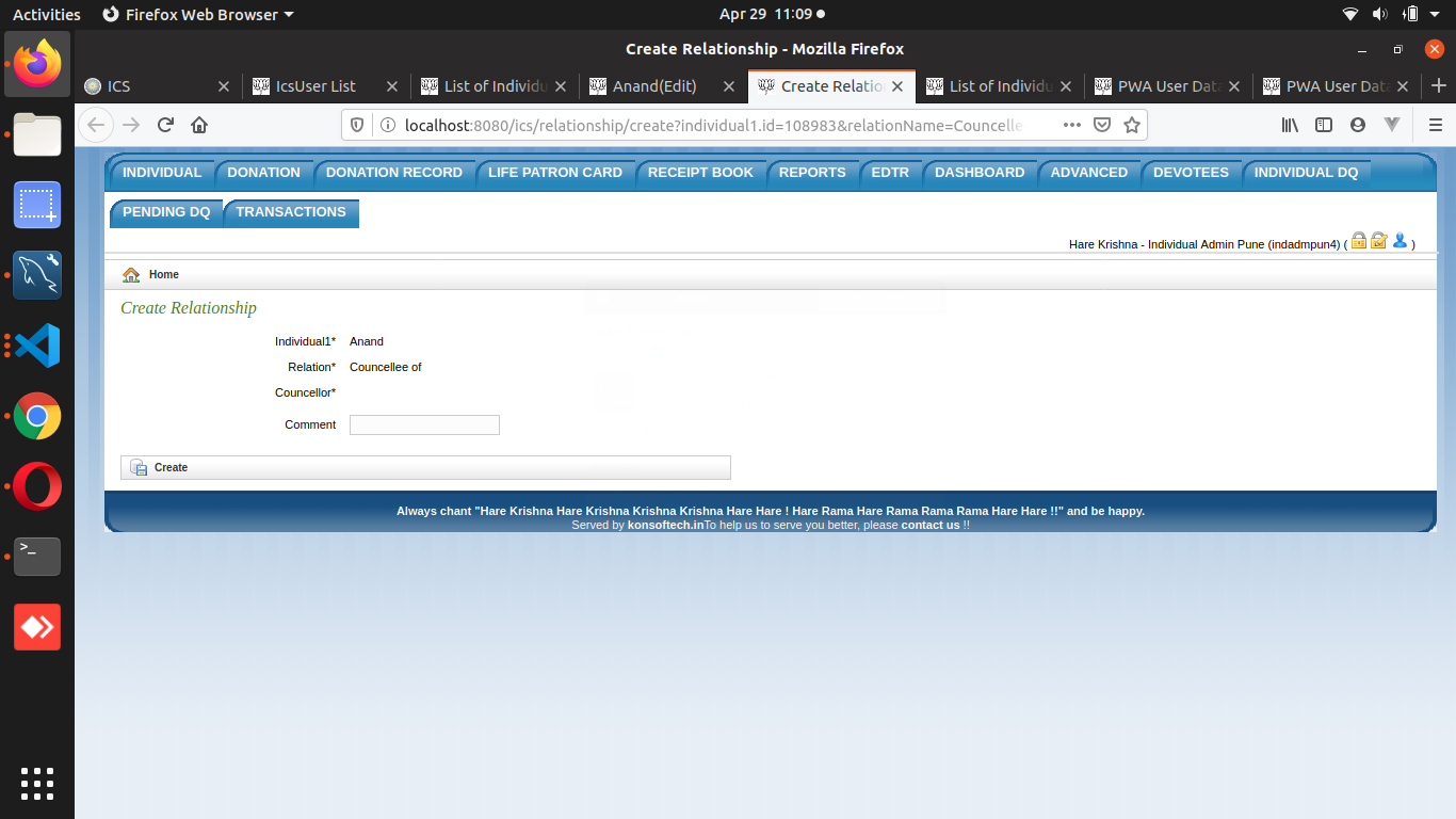 Add counselor/Guru/Family member by Individual Admin is not working in Ubuntu · Issue #1099 ...