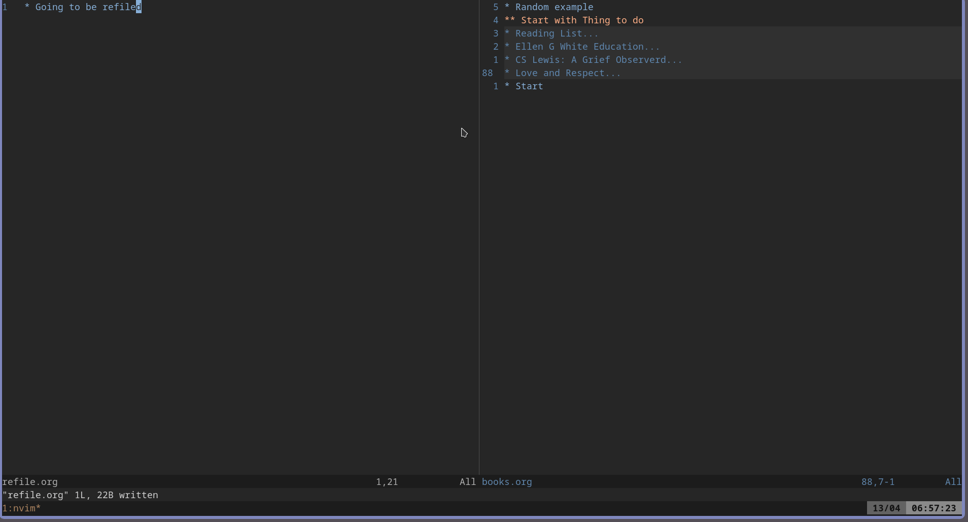 Refiling doesnt work when another headline starts with the same string · Issue #254 · nvim ...