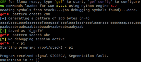Lookup size issue in `pattern search` · Issue #857 · hugsy/gef · GitHub