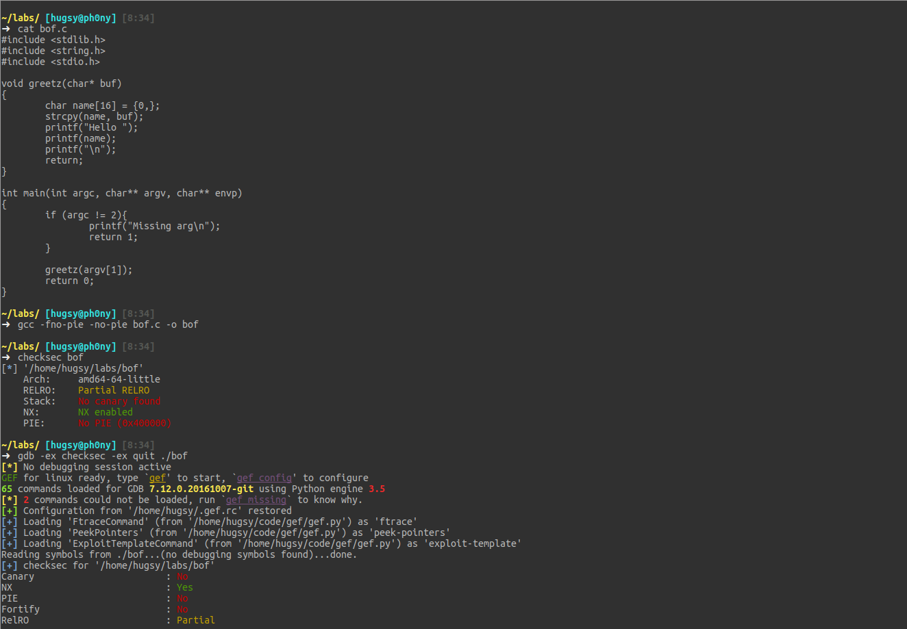 Checksec is not able to recognize a no-PIE binary · Issue #196 · hugsy ...