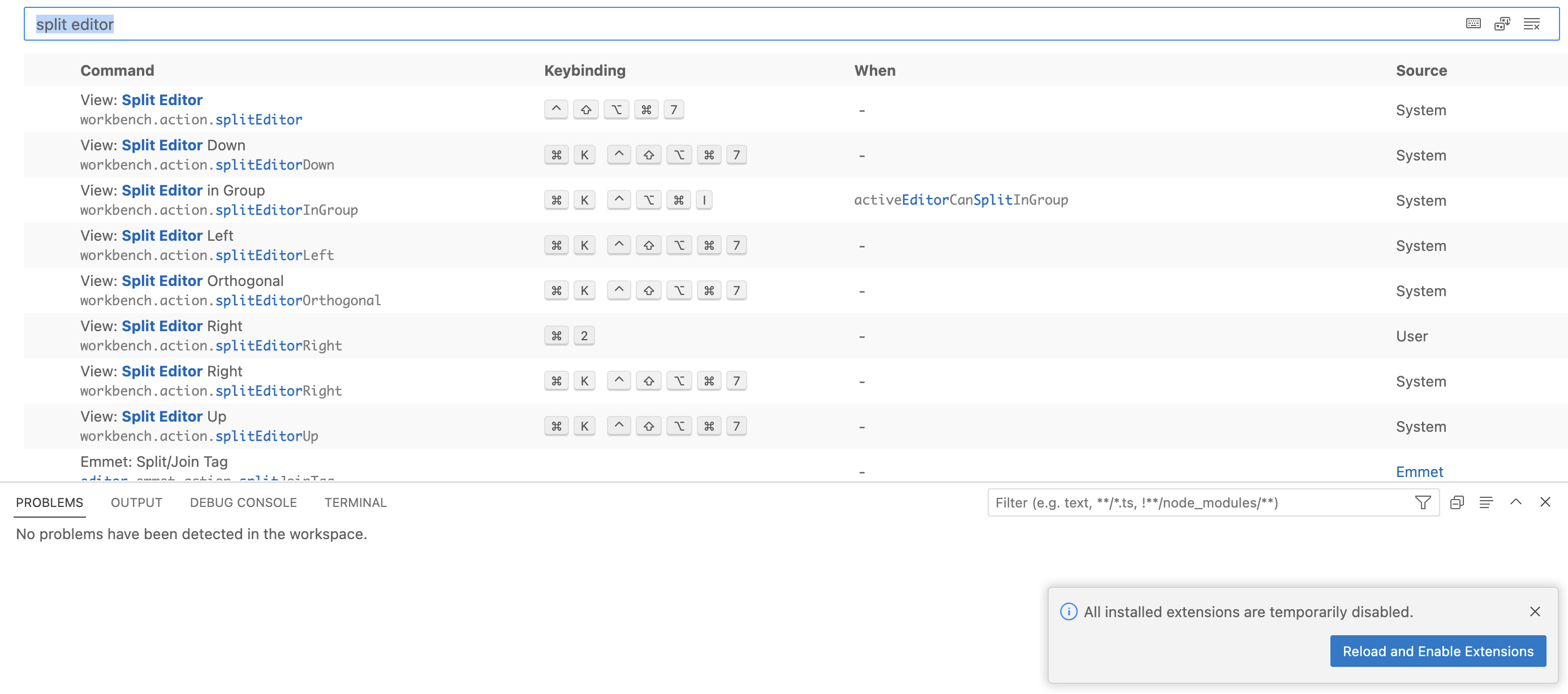 Weird Mac system key bindings for Split Editor · Issue #179959 · microsoft/vscode · GitHub