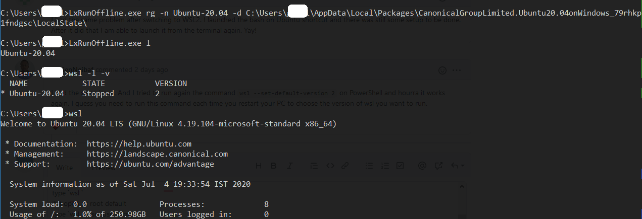 WSL2 - "The Windows Subsystem for Linux instance has terminated." · Issue #5110 · microsoft/WSL ...