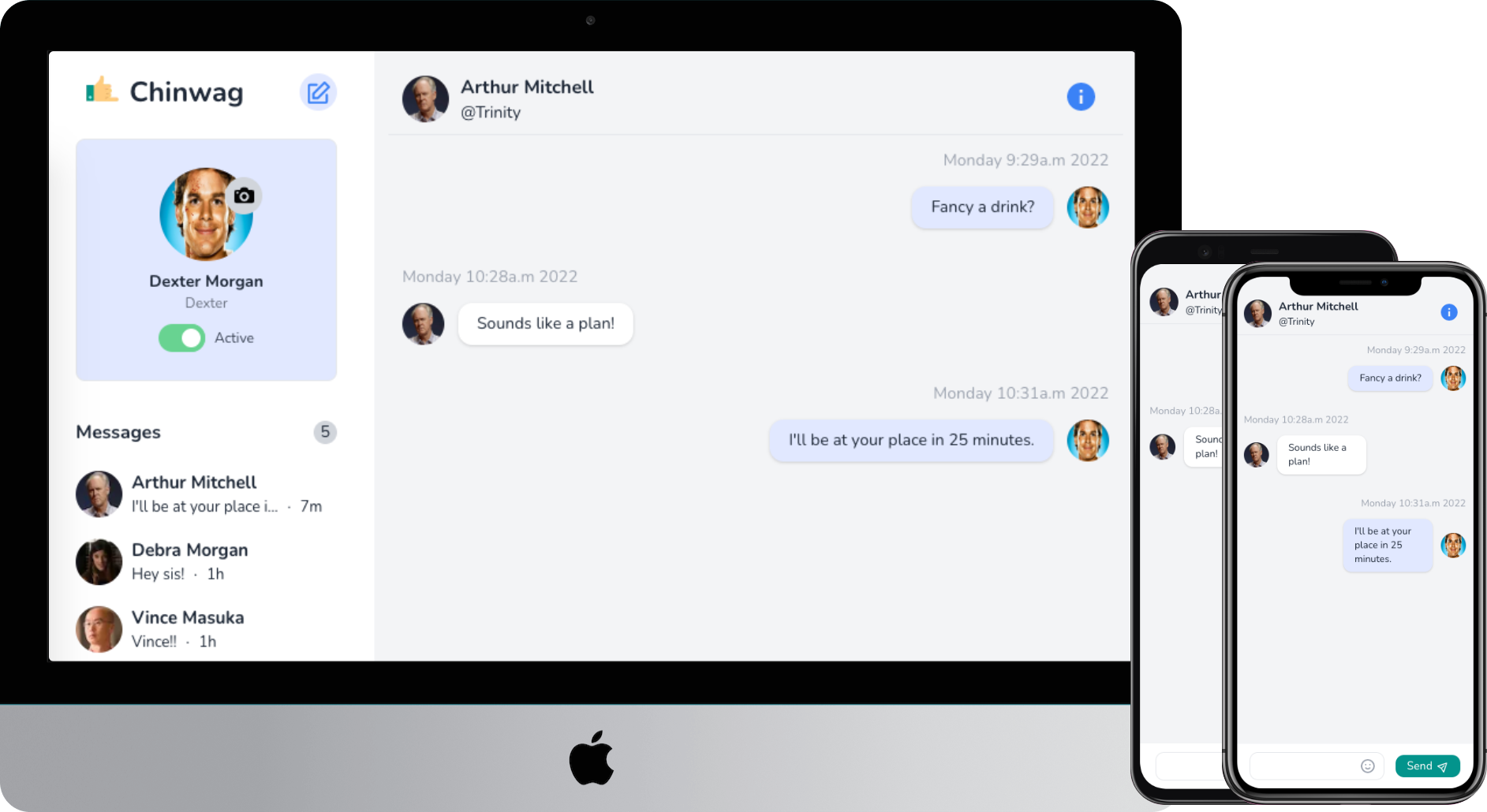 GitHub - PerrySmithMoss/chinwag: A chat application where users can message in real-time.