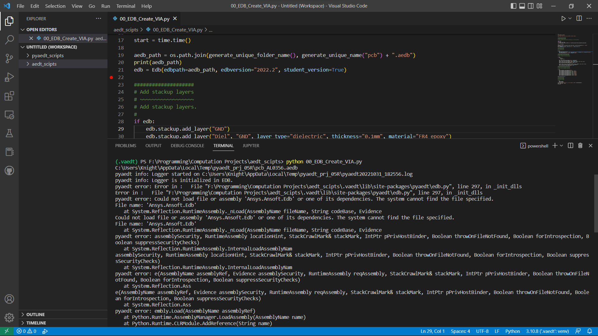 Bug located in stackup.add_layer, "'Edb' object has no attribute '_stackup2'" · Issue #1877 ...