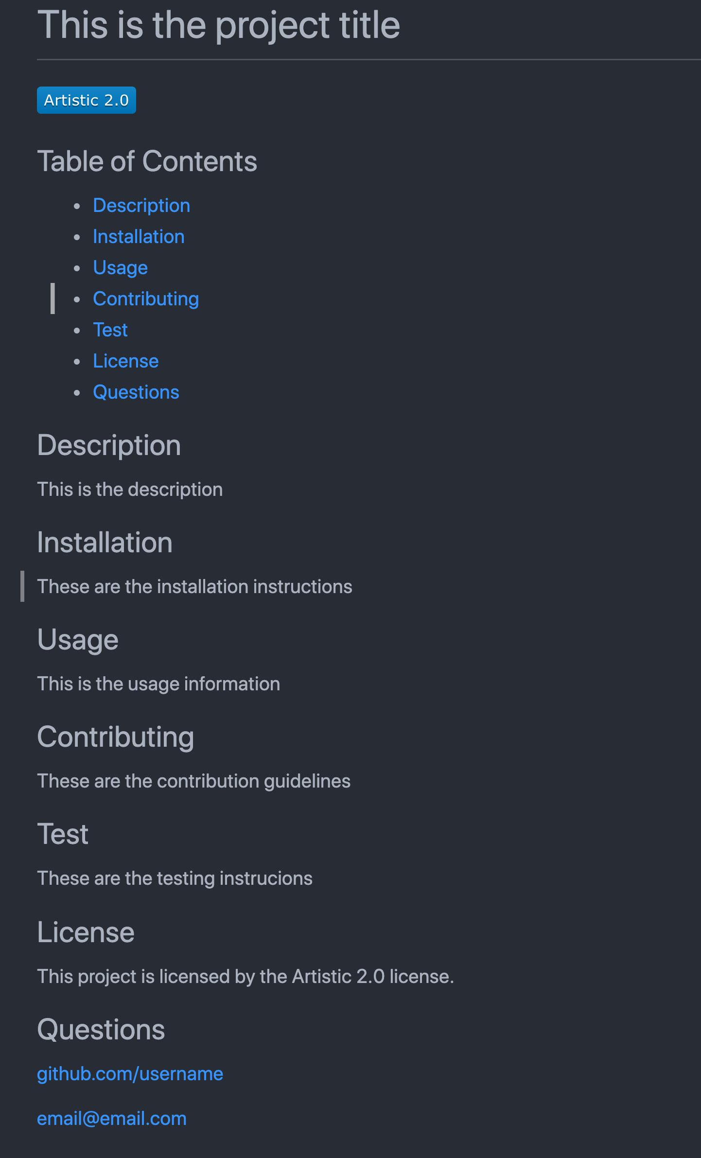 Github Bkrendan12 Readme Generator