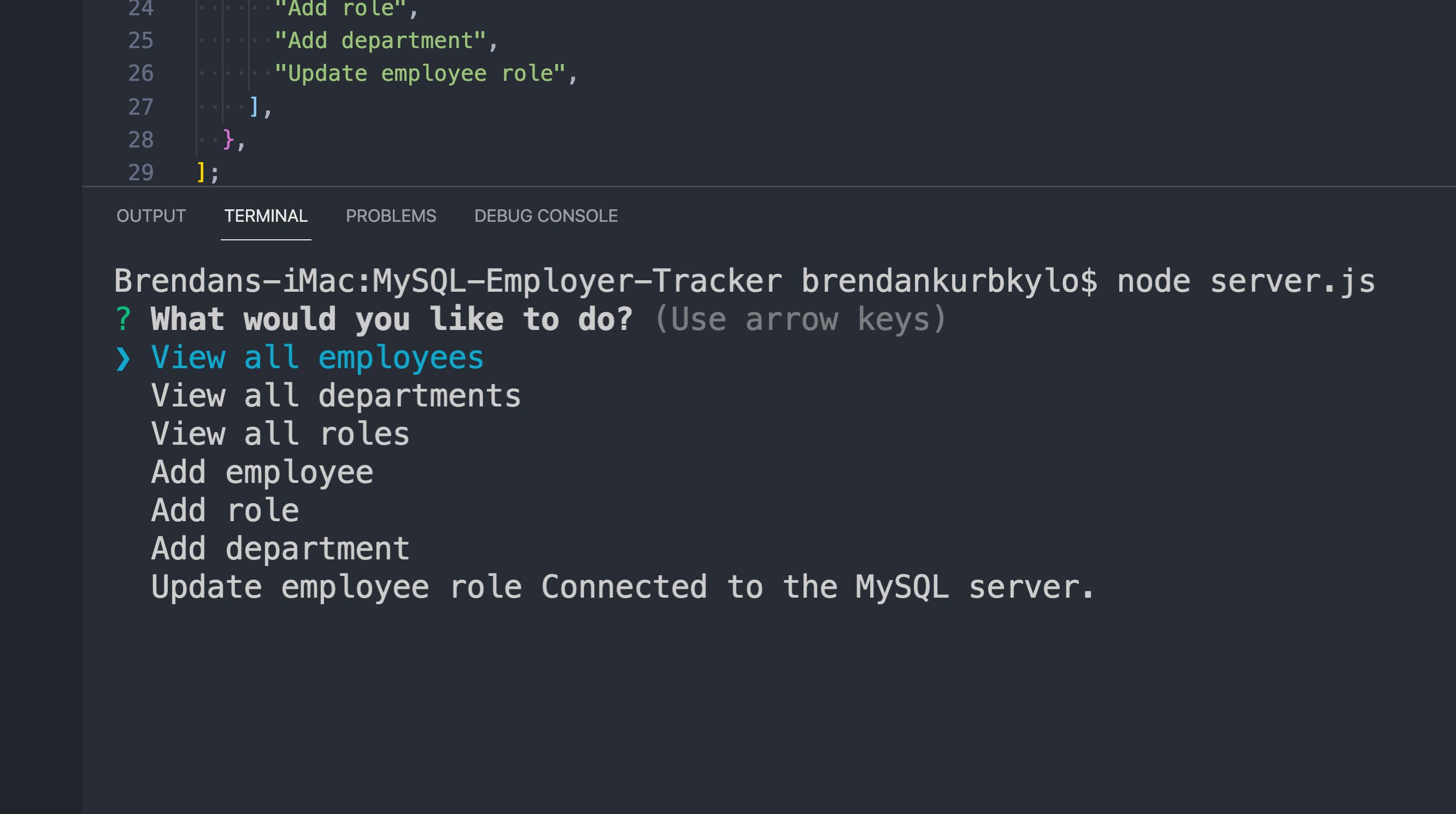 GitHub - Bkrendan12/MySQL-Employer-Tracker