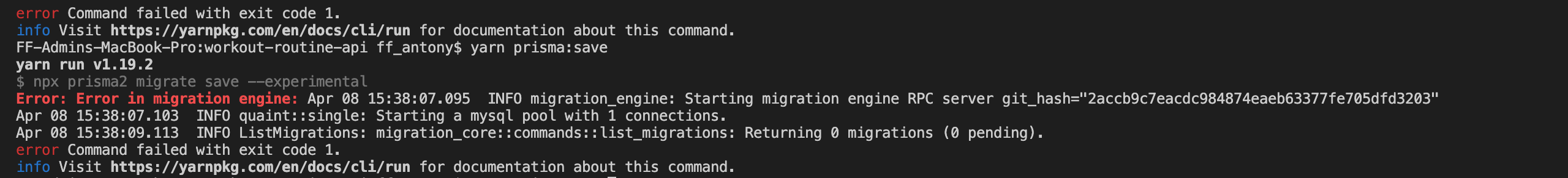 Could Not Render The Variants Of Enum · Issue 410 · Prismamigrate · Github