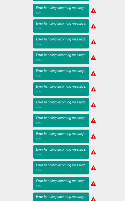 Flood of 'error handling incoming message.' from own phone number · Issue #2090 · signalapp ...