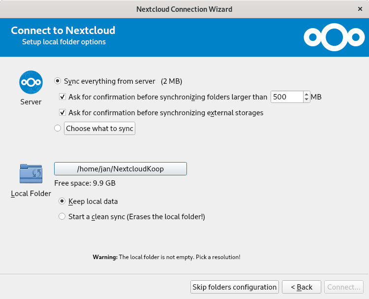 Connect Button In Connection Wizard Stays Disabled For Non Empty Local Folder · Issue 1597