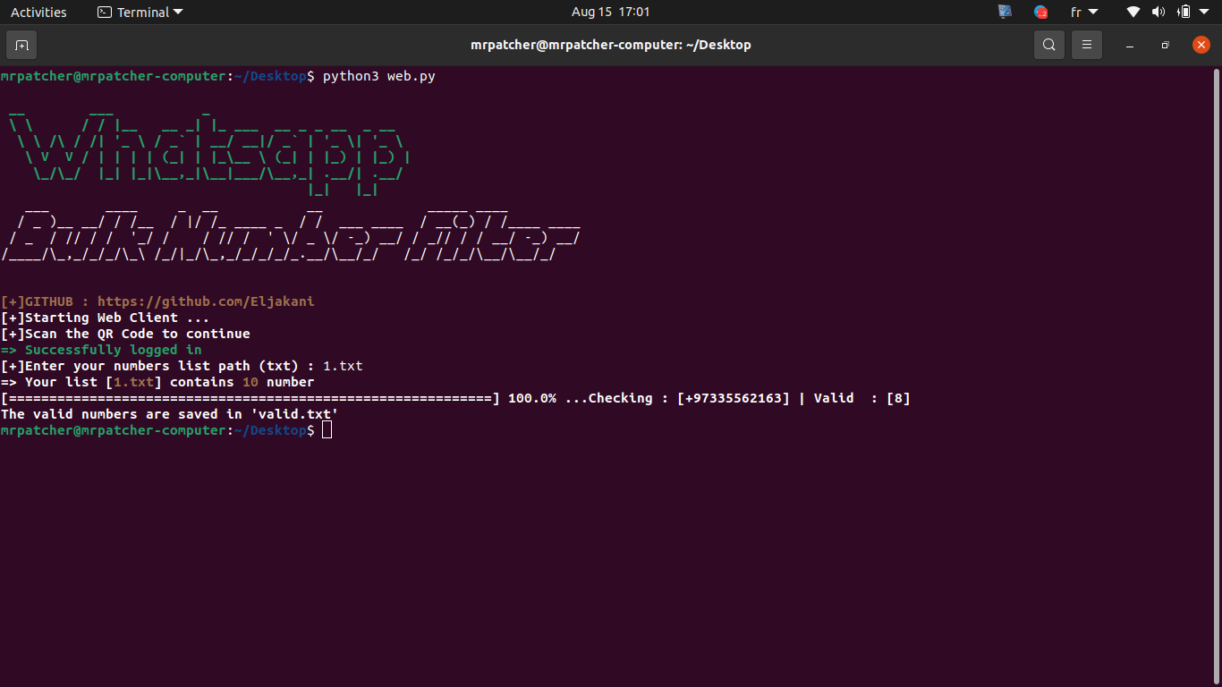 GitHub - jiayifzt/WhatsappBulkFilter: Filter a list of numbers (check ...