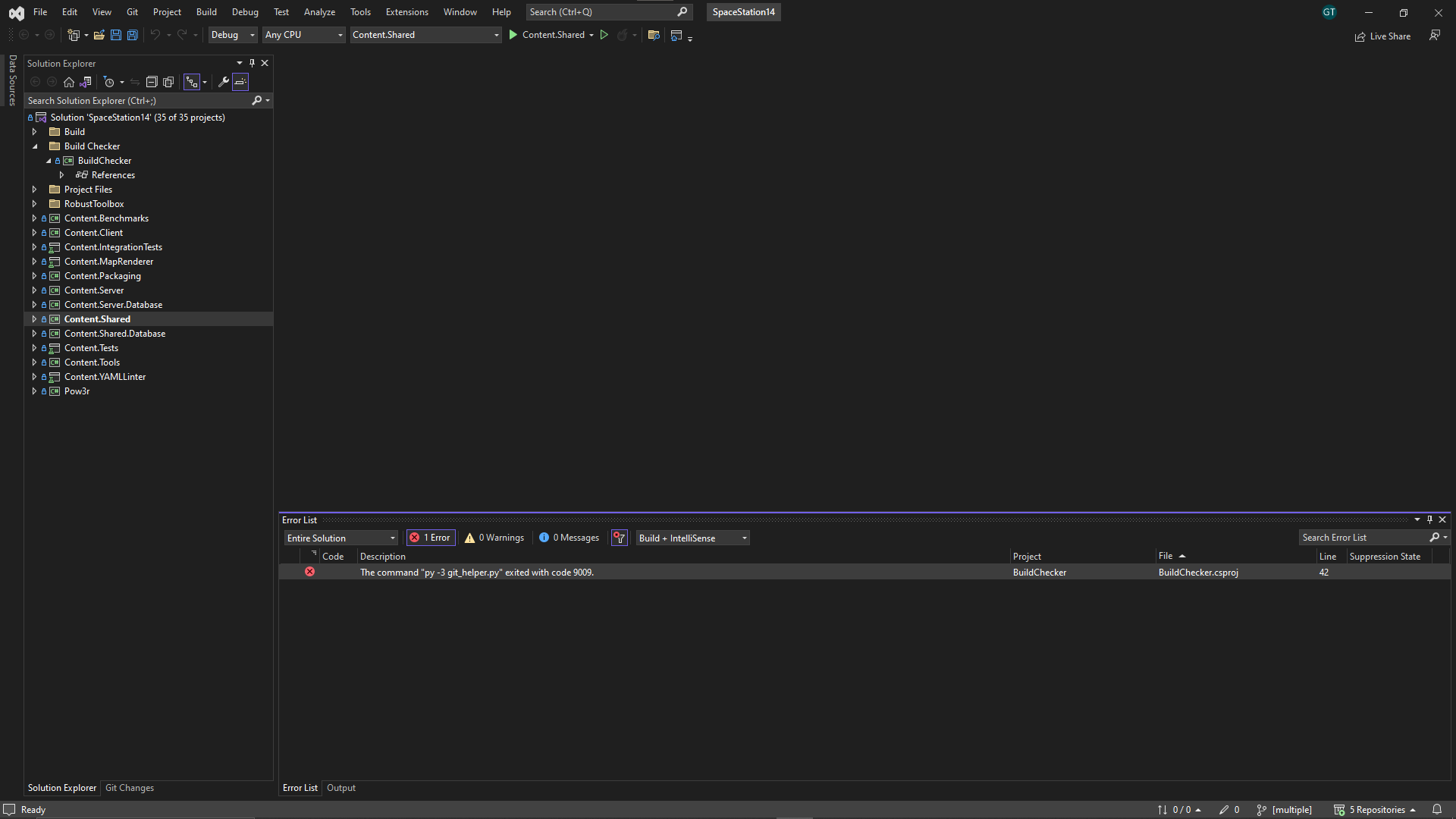 The Command Py 3 Githelperpy Exited With Code 9009 When Trying To Build Solution In Vs