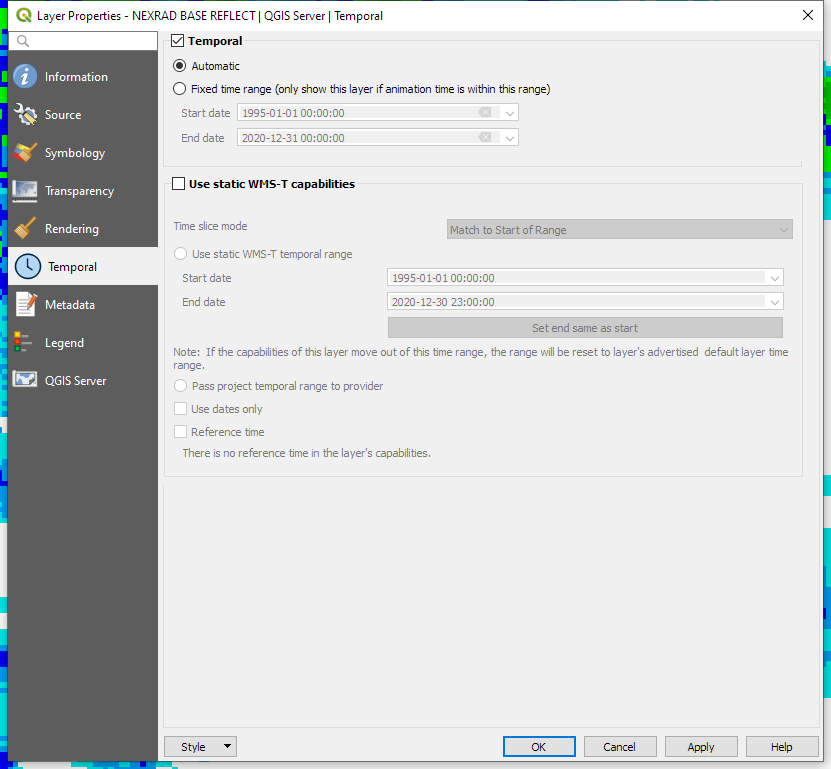 Temporal WMS settings are hidden in Source tab (and requests only specify the frame start time ...