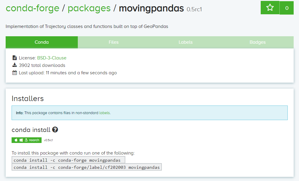 movingpandas version 0.5 in conda-forge · Issue #83 · movingpandas/movingpandas · GitHub
