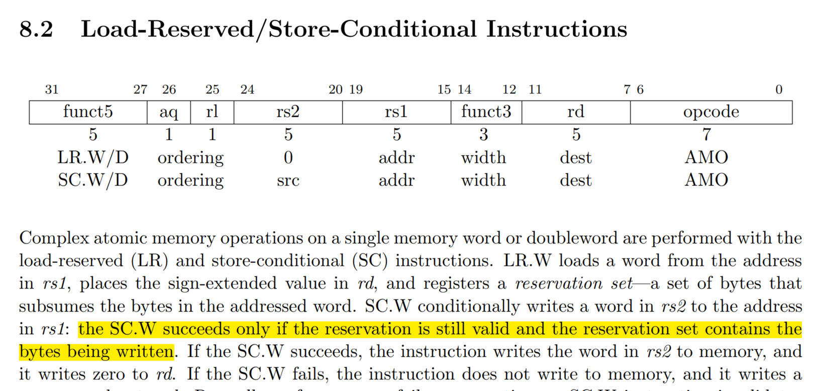 LR.D/SC.W issue, example lr.d begin address is 0x0, and then sc.w begin address is 0x4, should ...