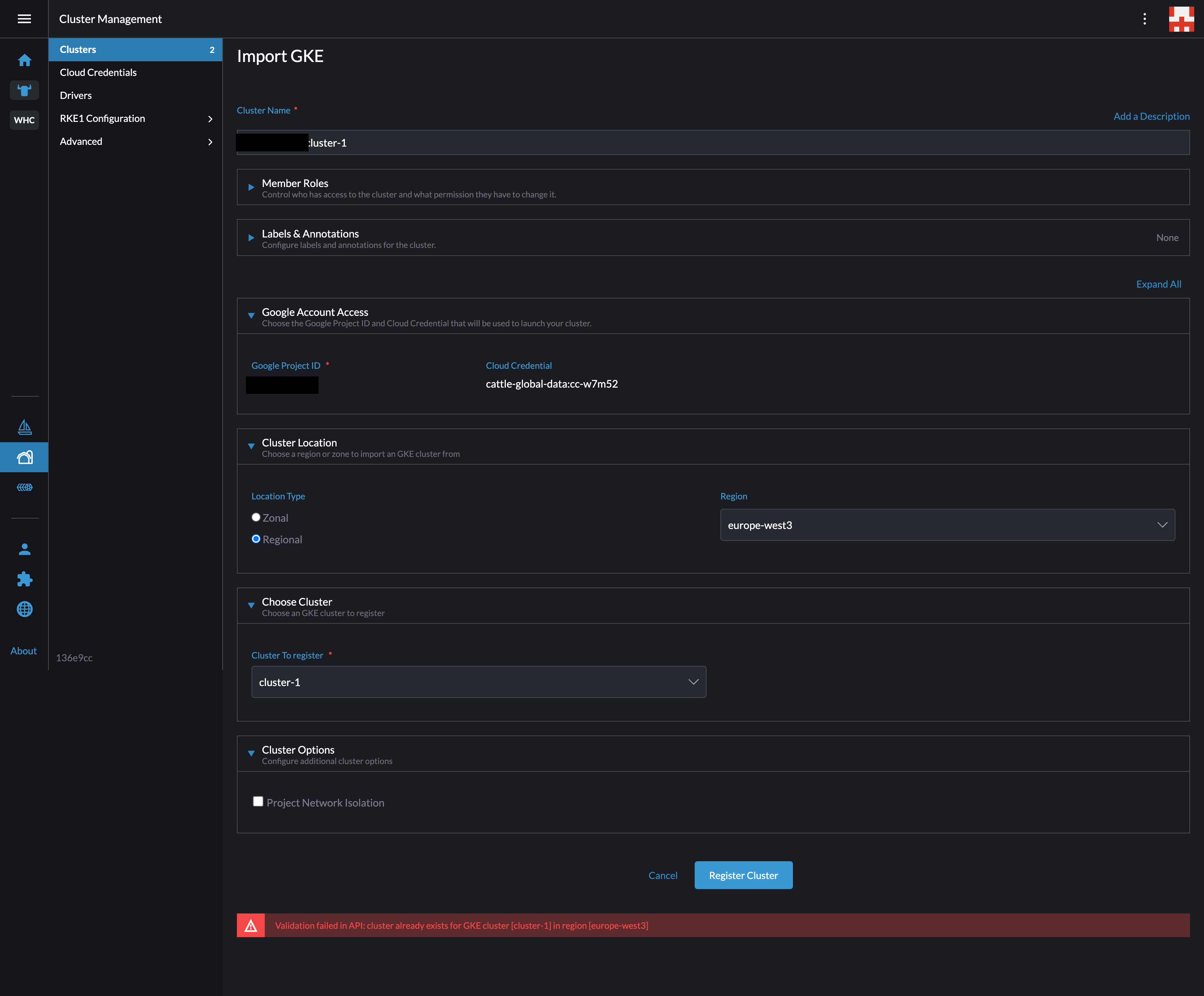 Bug Cant Import Multiple Gke Clusters With The Same Name From