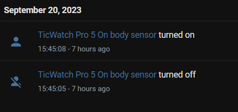 On body sensor constantly reports as "on" on TicWatch Pro 5 · Issue #3880 · home-assistant ...