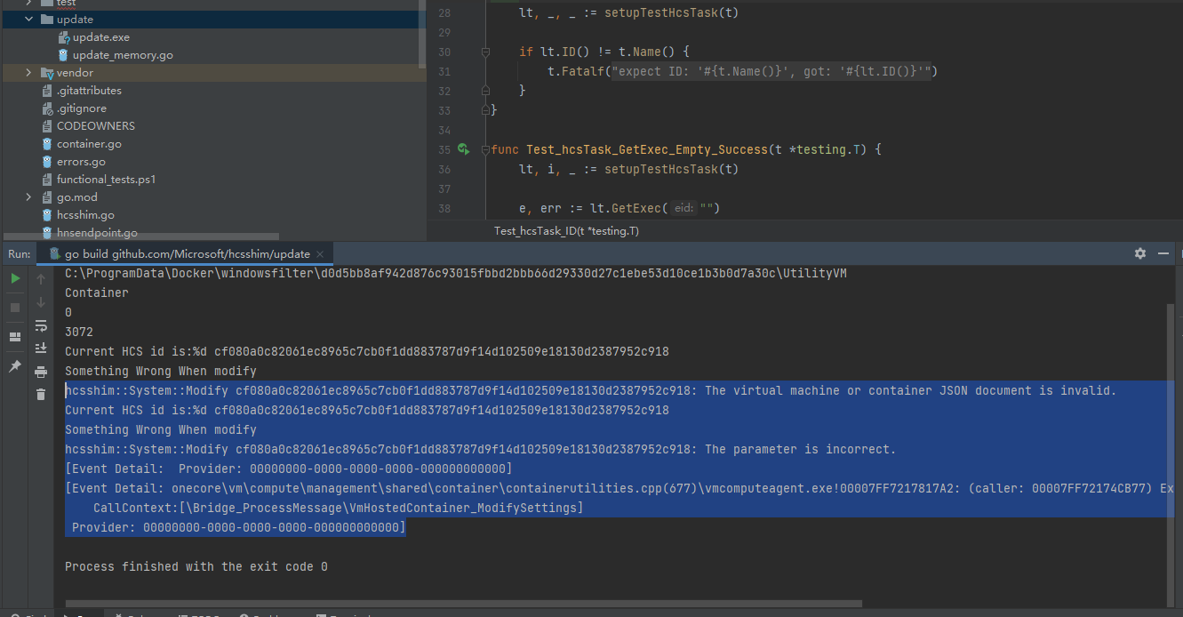 An issue when use hcs to implement "docker update" for HvContainer by Kathryn #931 pull request ...
