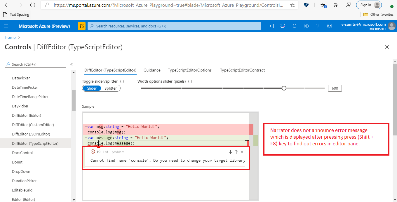 Screen reader does not announce error message · Issue #107020 · microsoft/vscode · GitHub