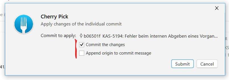 Cherry-Picking QoL Features: Remember Dialog Options, Link SHA · Issue #1355 · fork-dev ...