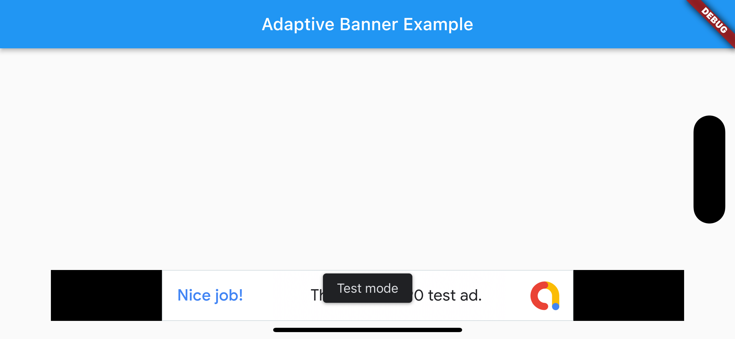 Black bars visible for adaptive banner ads · Issue #858 · googleads/googleads-mobile-flutter ...