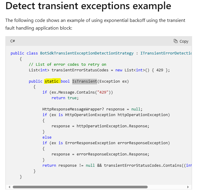 Interface method IsTransient is marked as static incorrectly · Issue #9438 · MicrosoftDocs ...