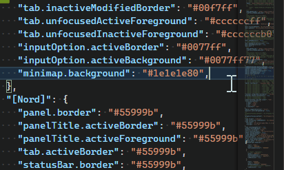 minimap.background also makes the text transparent · Issue #92490 · microsoft/vscode · GitHub
