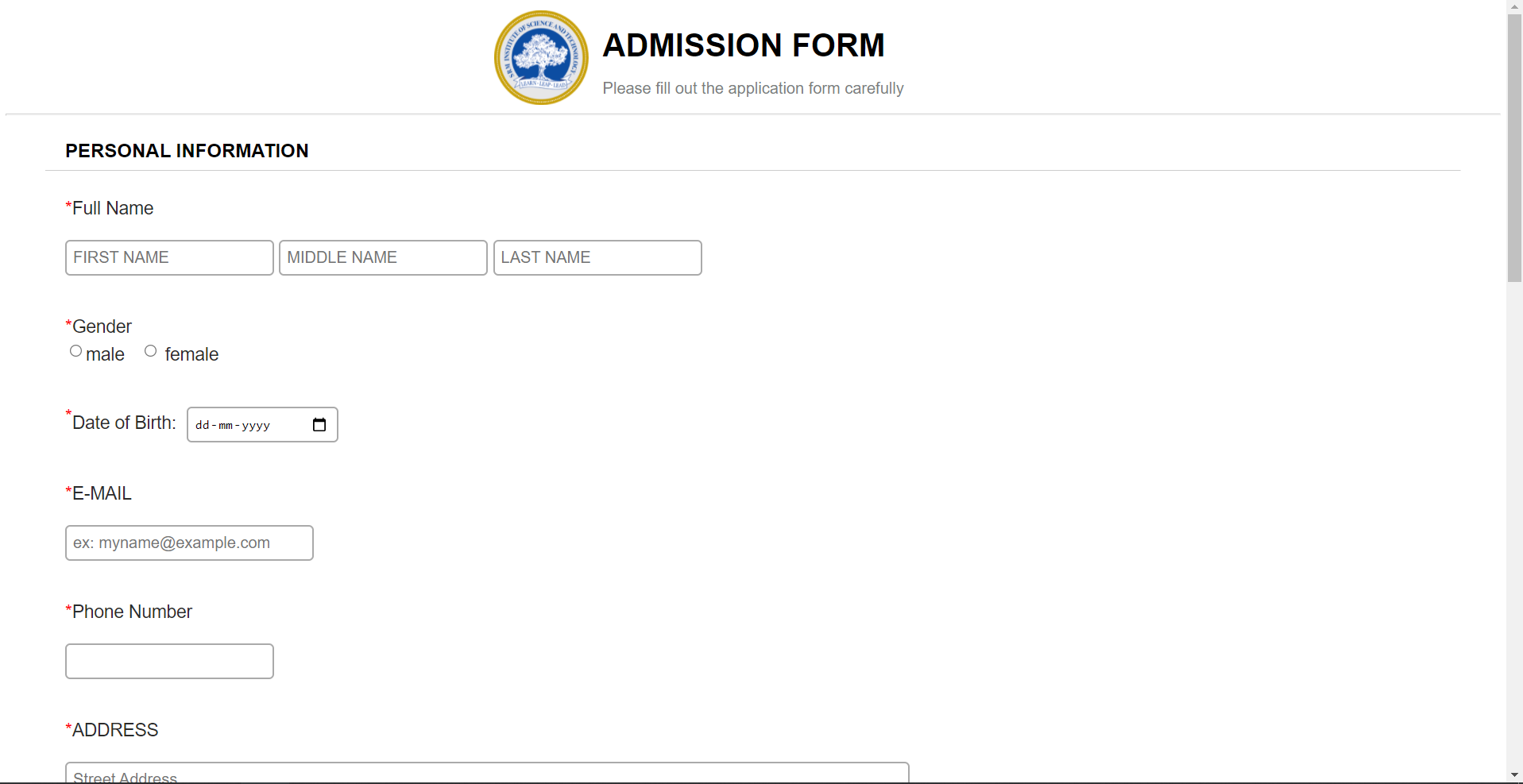 GitHub - likhith-ts/ApplicationForm-Website: My 1st Mini Project in fron-end web-design.