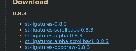 ligatures patch · Issue #15 · siduck/st · GitHub