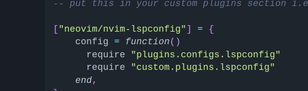 Custom chadrc for lspconfig not working · Issue #1429 · NvChad/NvChad · GitHub