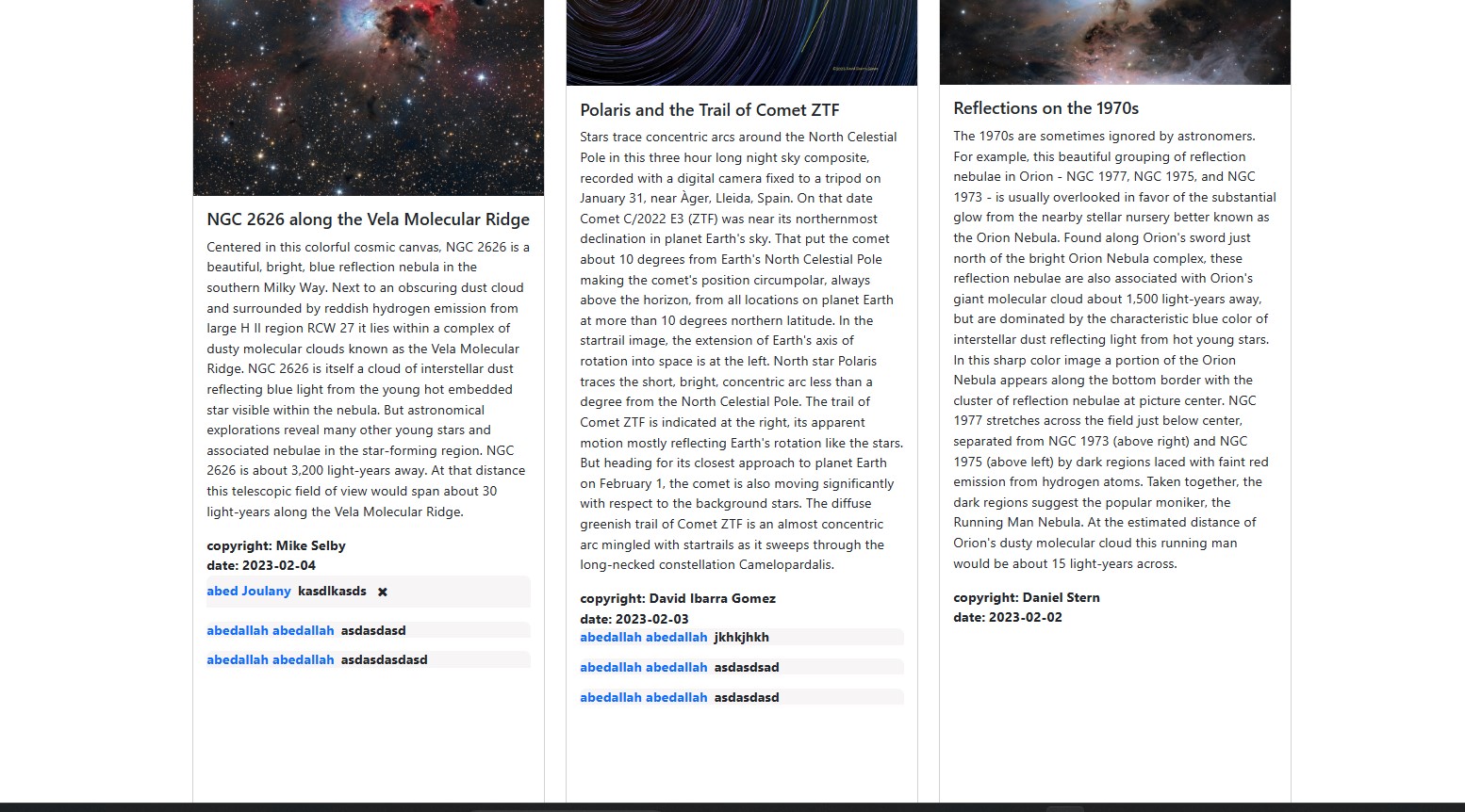 GitHub - AbedJoulany/nasaApi-SocialApp: The site will allow: registration for social website and ...