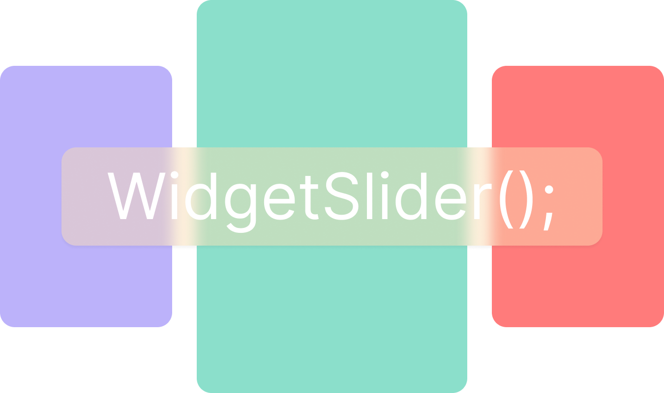 Widget slider