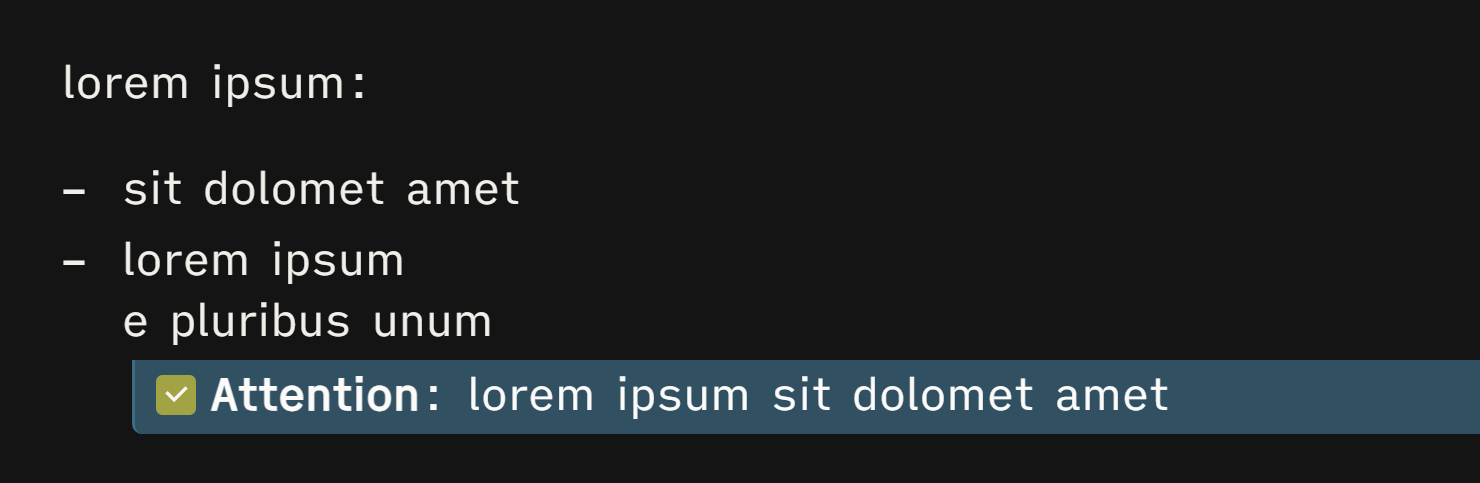 [BUG] one enter makes [i] works like [x] but with a blue admonition ...