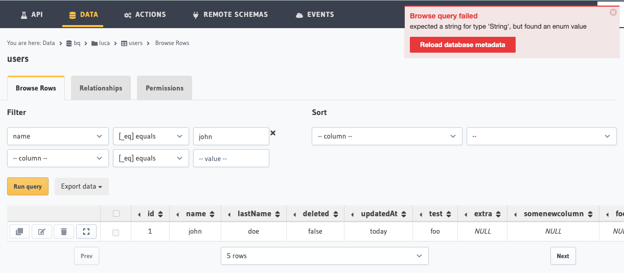console: BigQuery's query with eq clause not working · Issue #8981 · hasura/graphql-engine · GitHub