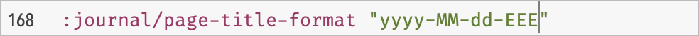 Journals does not work when setting the `:journal/page-title-format` to ...
