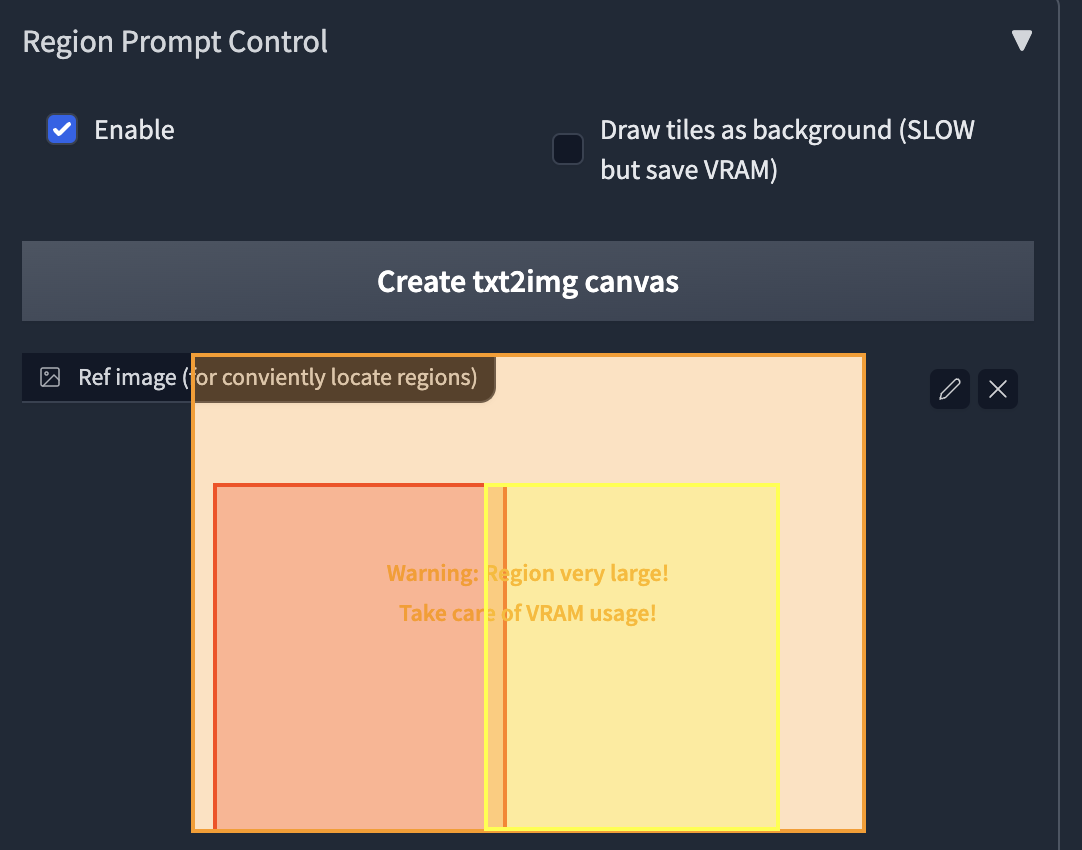 How do the main prompt and region control prompts interact ...