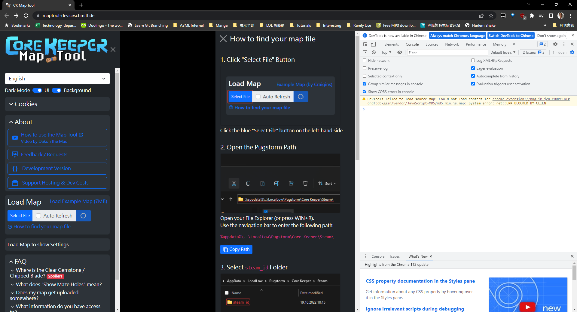 Overlay download doesn't work anymore · Issue #28 · Ceddini/CoreKeeperMapTool · GitHub