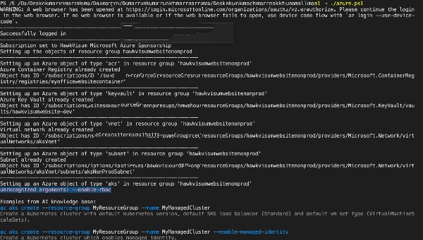 I M Trying To Create A Aks Service I Received This Error Unrecognized Arguments Enable