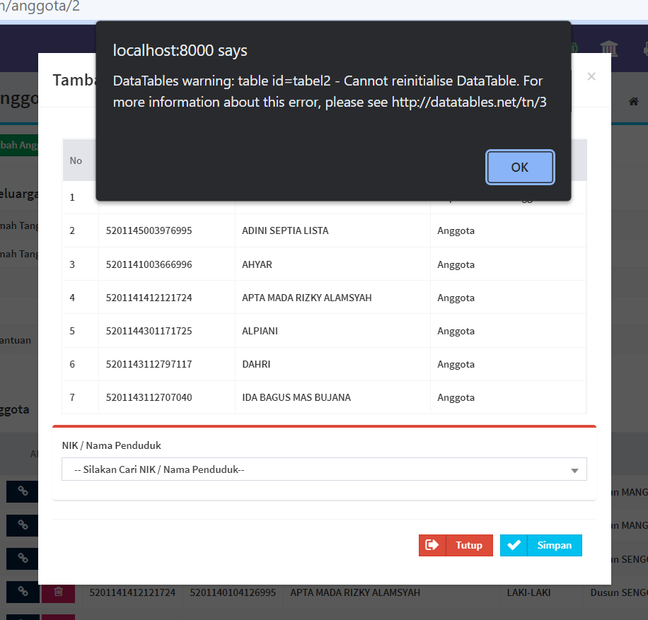 Bug/error: Tidak bisa menambahkan anggot Rumah Tangga lebih dari 7 orang · Issue #5674 · OpenSID ...