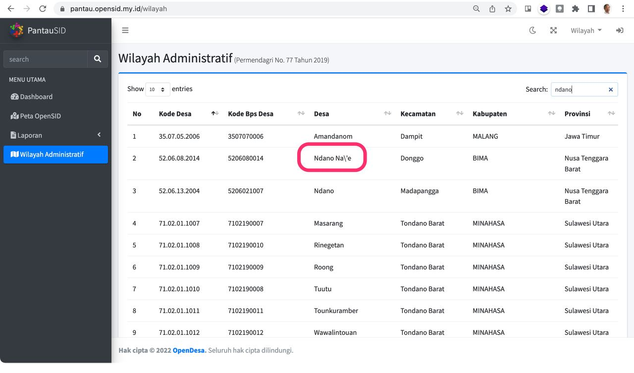 Bug/error: ada desa yang menggunakan tanda petik · Issue #5792 · OpenSID/OpenSID · GitHub